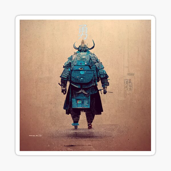 "Colorful Japanese Bushi Samurai walking in the street - Kanji ...
