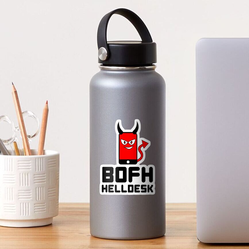 "BOFH Helldesk" Sticker for Sale by I-am-inspired | Redbubble