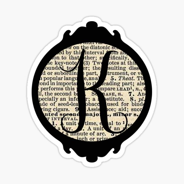 "Vintage Paper K Monogram" Sticker for Sale by koshea23 | Redbubble