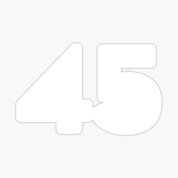 "Nyck De Vries 45 - Driver Number - F1 2023 AlphaTauri - White" Sticker ...