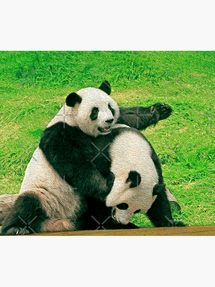 "Pands Wrestling" Sticker for Sale by friendlyfauna | Redbubble