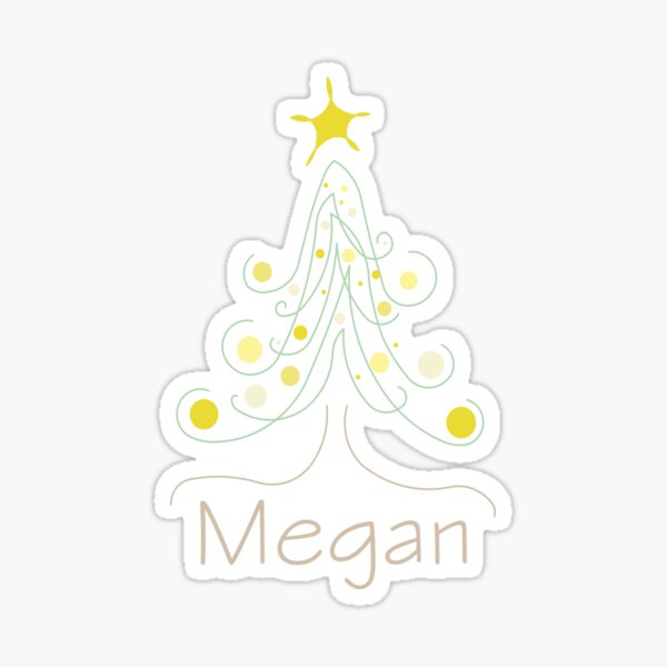 "Megan | Named Christmas Tree | " Sticker for Sale by LoveNames87 ...