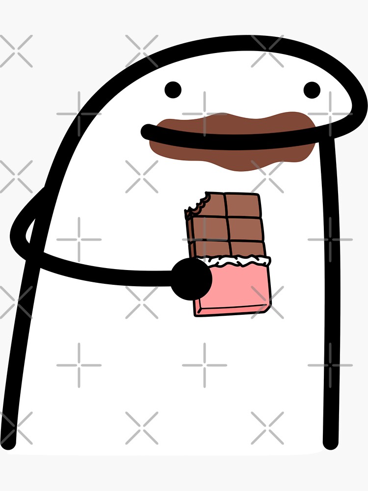 "Flork eating choclate meme stickers " Sticker for Sale by ...
