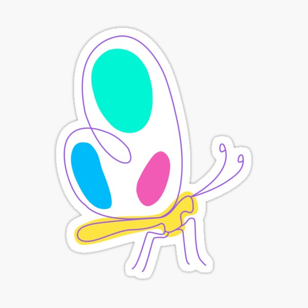"Beautiful cute color one line art Butterfly" Sticker for Sale by Ahmed ...