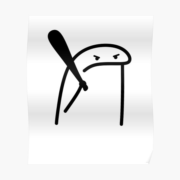 Póster «Angry Flork sosteniendo un palo meme pegatinas» de ...