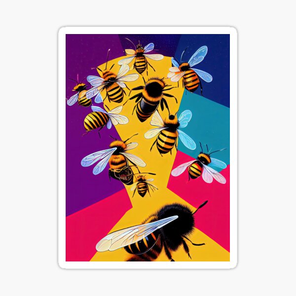 "Bee Gang" Sticker for Sale by Rezzmoji | Redbubble