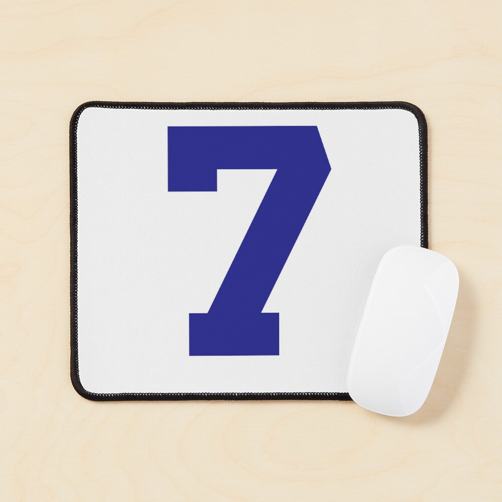 "Number 7, Blue seven, Sports number seven" Sticker for Sale by ...