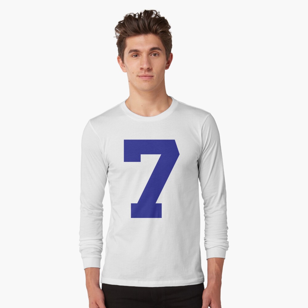 "Number 7, Blue seven, Sports number seven" Sticker for Sale by ...