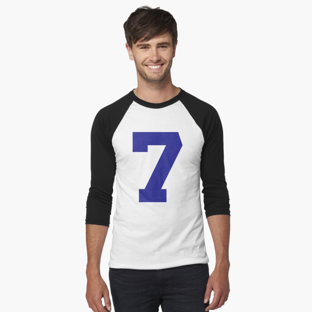 "Number 7, Blue seven, Sports number seven" Sticker for Sale by ...