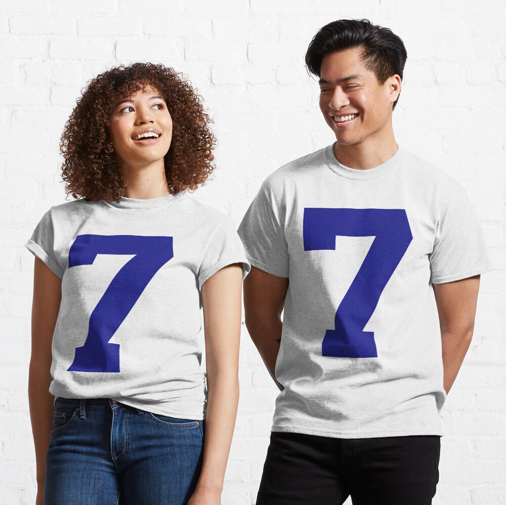 "Number 7, Blue seven, Sports number seven" Sticker for Sale by ...