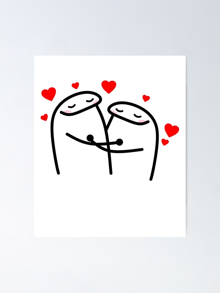 Póster «Flork amor abrazo meme pegatinas» de ChStockOfficial | Redbubble