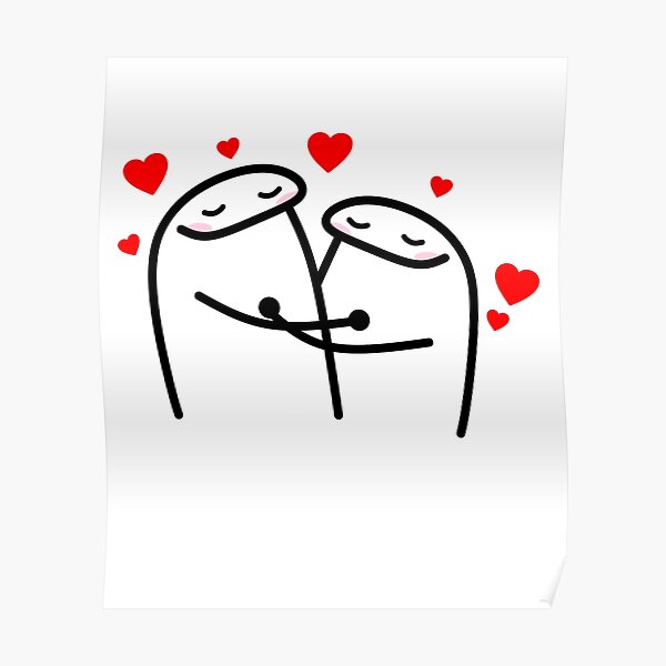 Póster «Flork amor abrazo meme pegatinas» de ChStockOfficial | Redbubble