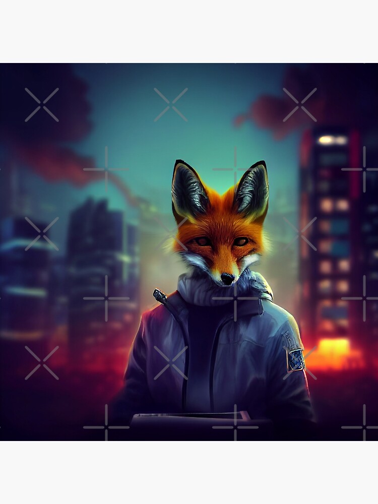 "Cyberpunk Fox" Poster for Sale by Rochho | Redbubble