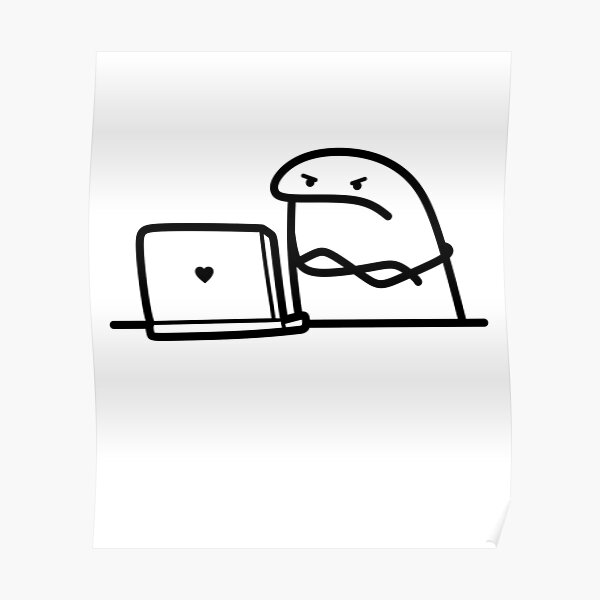 Póster «Angry Flork frente a las pegatinas del meme de la computadora ...