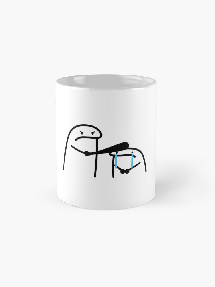 "Angry flork hits another flork meme stickers " Coffee Mug for Sale by ...