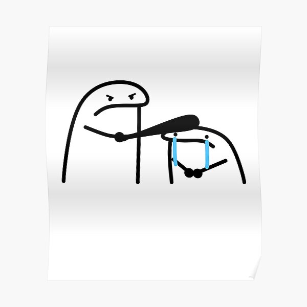 Póster «Angry flork golpea otro meme flork pegatinas» de ...