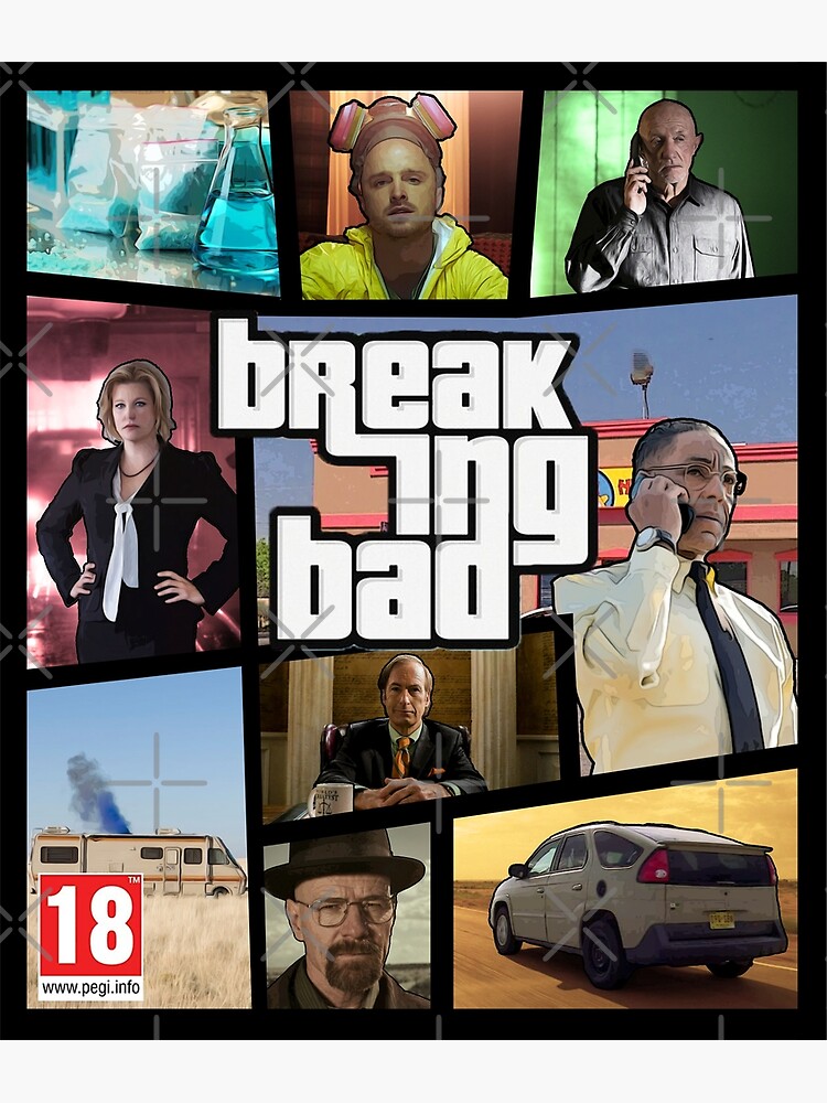 "Breaking Bad x GTA" Poster for Sale by JLunaDesign | Redbubble