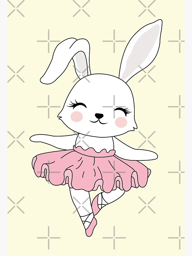 "Ballerina Rabbit | Cute Dancing Bunny | Ballet Tutu" Poster for Sale ...