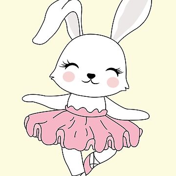 "Ballerina Rabbit | Cute Dancing Bunny | Ballet Tutu" Sticker for Sale ...