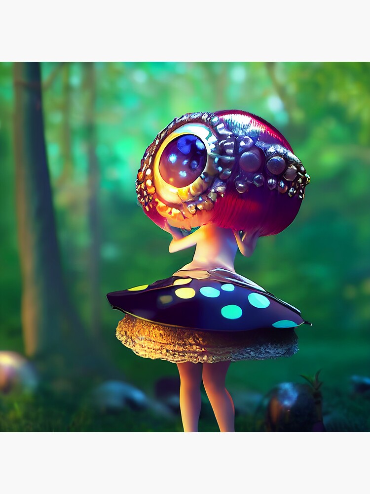 "forest living cyclops mushroom" Sticker for Sale by Marchienneur ...