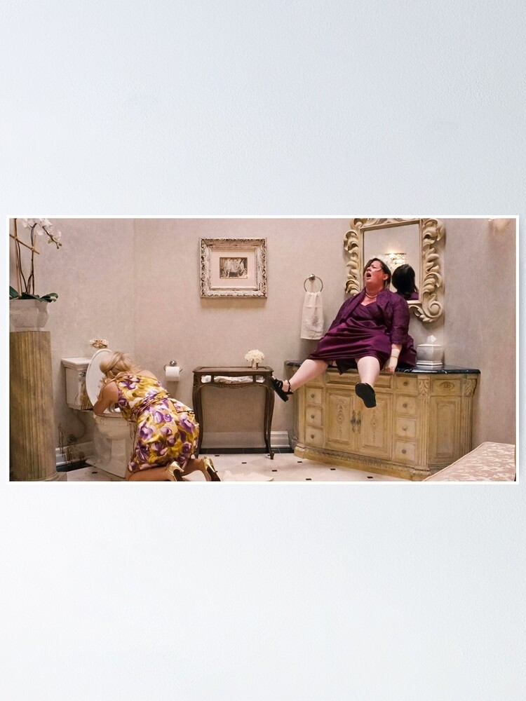 "Bridesmaids Movie Poster 2011 - Funny Bathroom Art" Poster for Sale by ...