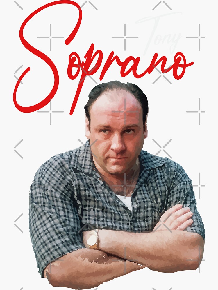 "Tony Soprano - The Sopranos" Sticker for Sale by Tahoo | Redbubble