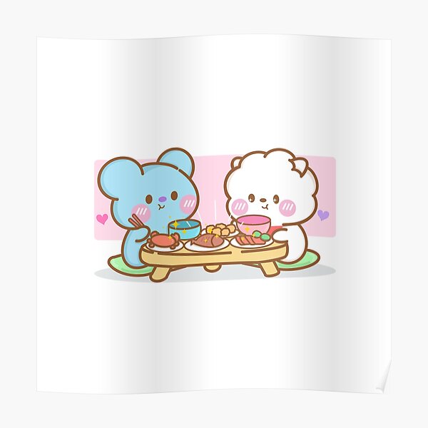 "Namjin - Cute BTS members BT21 character Koya and RJ - RM and Jin ship ...