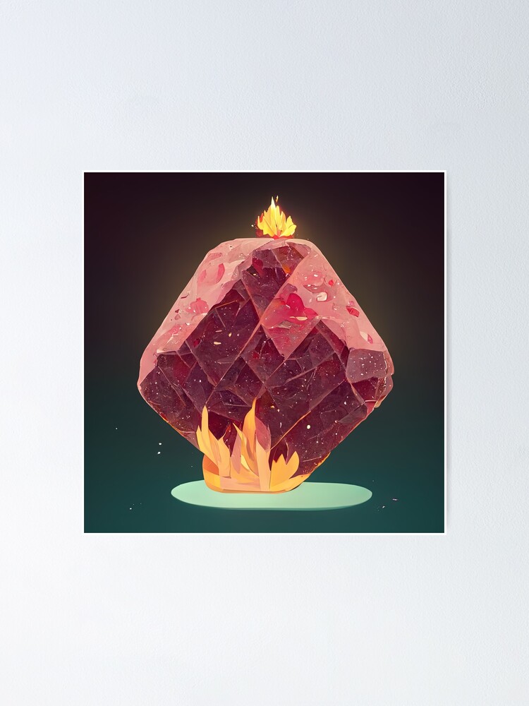 "Fire Gem" Poster for Sale by Chillapy | Redbubble