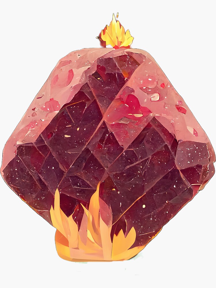 "Fire Gem" Sticker for Sale by Chillapy | Redbubble
