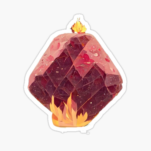 "Fire Gem" Sticker for Sale by Chillapy | Redbubble