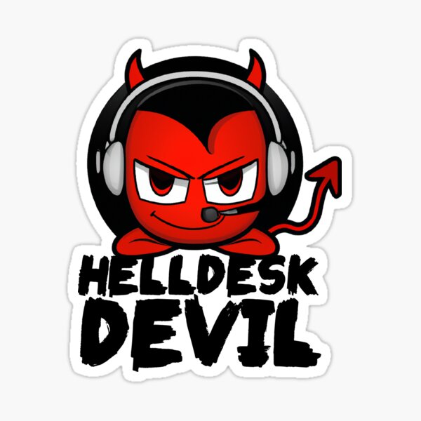 "Helldesk Devil" Sticker for Sale by I-am-inspired | Redbubble