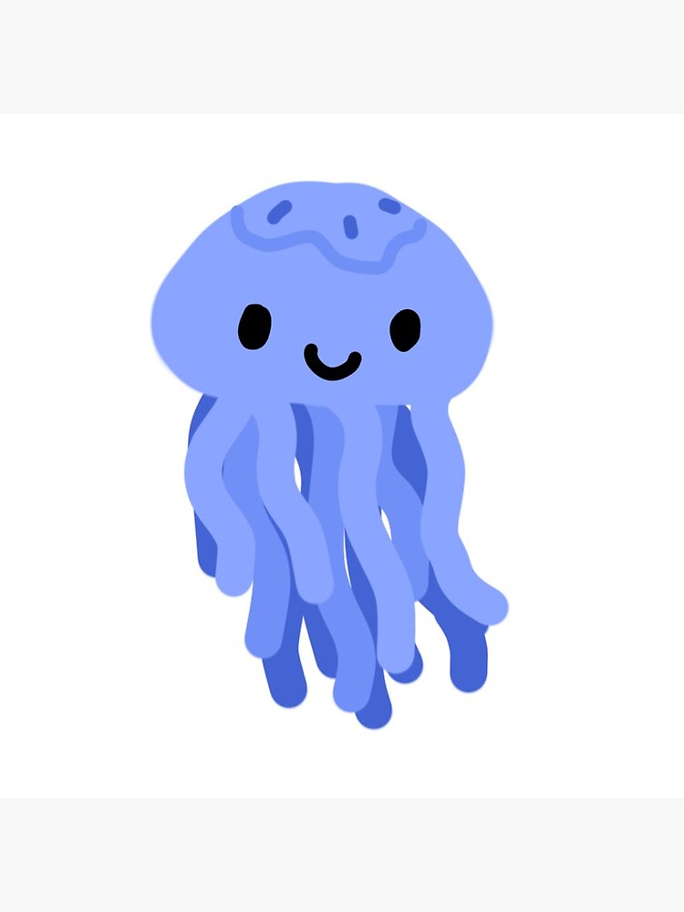 "Blue jellyfish" Sticker for Sale by Great-Goose123 | Redbubble