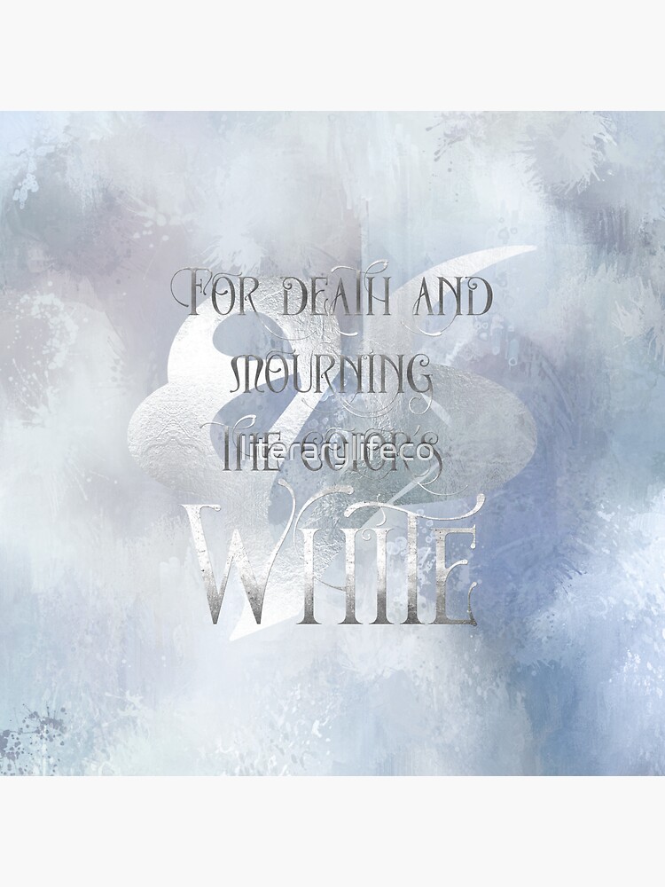 "For death and mourning the color's WHITE. Shadowhunter Children's ...