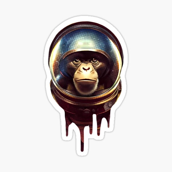 "Astronaut Space Monkey" Sticker for Sale by nuel-art | Redbubble