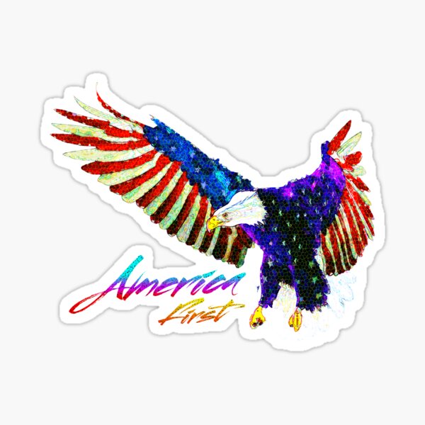 "America First Eagle" Sticker by CentipedeNation | Redbubble