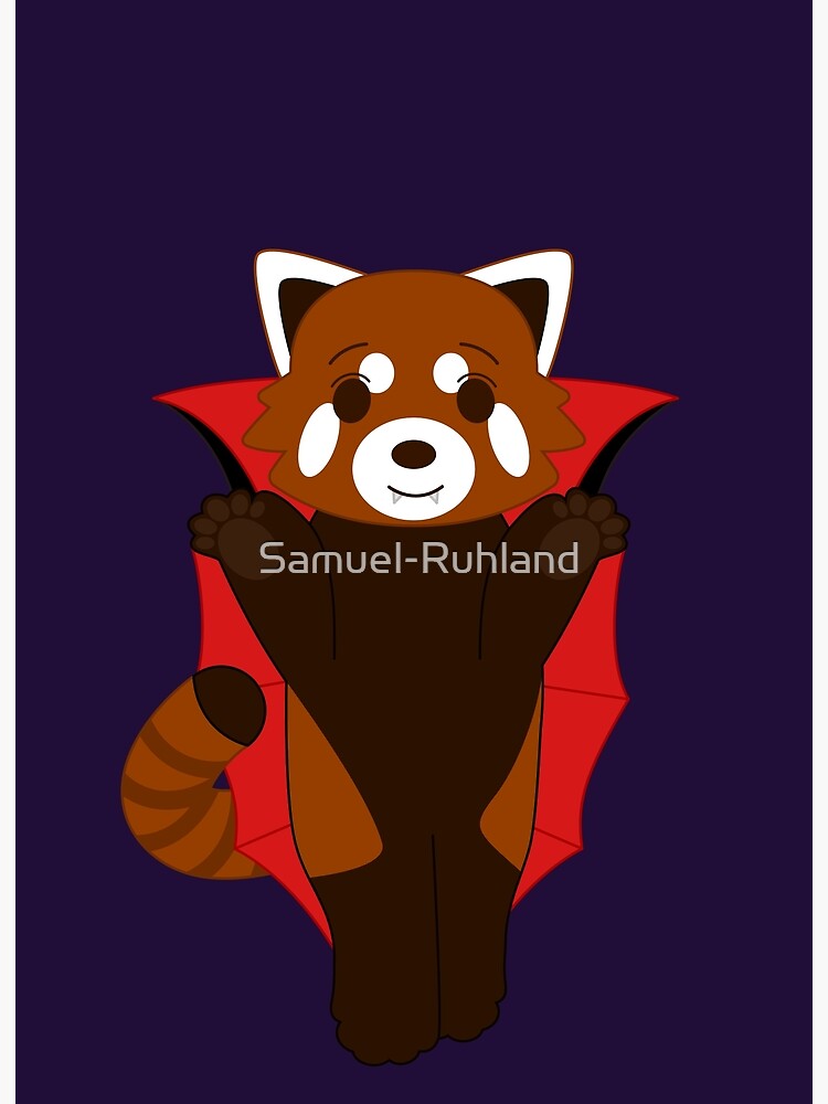 "Red panda disguised as a vampire for Halloween" Poster for Sale by ...