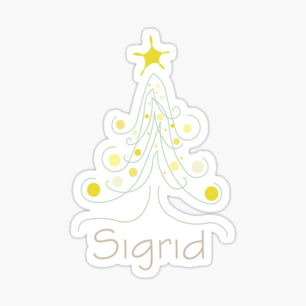 "Sigrid | Named Christmas Tree | " Sticker for Sale by LoveNames87 ...