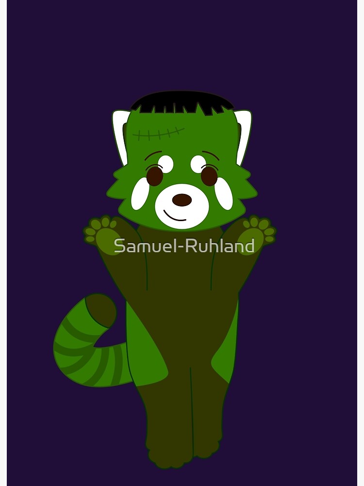 Póster «Panda rojo disfrazado de monstruo de Frankenstein para ...