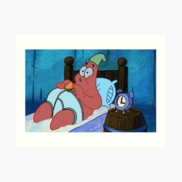 "Spongebob Squarepants - oh boy 3 am" Art Print by frickredbubble ...