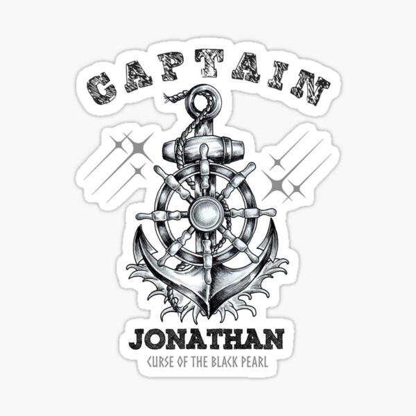 " Name of jonathan anchor design" Sticker for Sale by Ahmedkorany ...