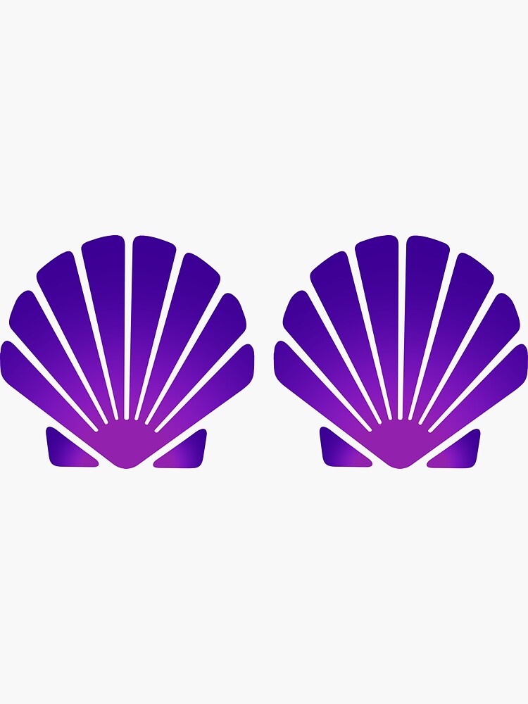 "Seashell Bra" Sticker by kheckel | Redbubble