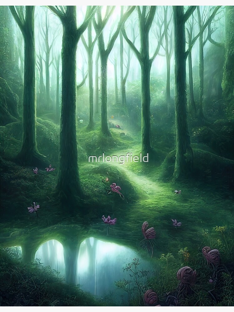 Fantasy enchanted forest Premium Matte Vertical Poster sold by Better ...