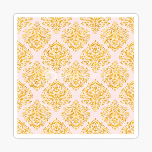 "Pink & Gold" Sticker for Sale by LMPDrawings | Redbubble
