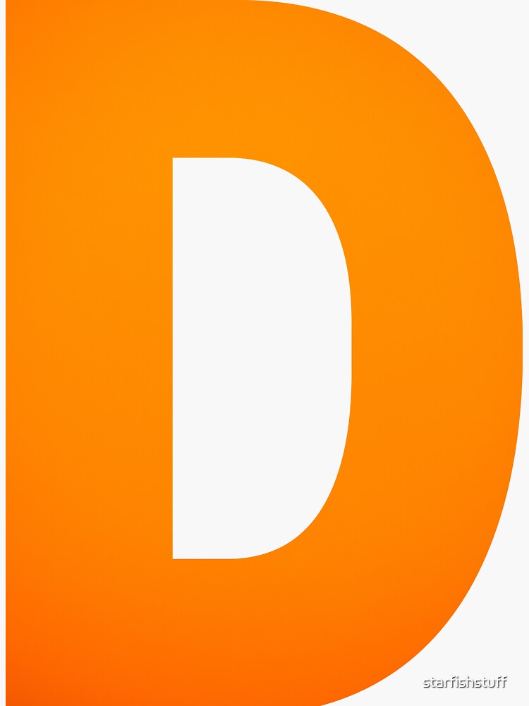 "UNIQUE LETTER D " Sticker for Sale by starfishstuff | Redbubble