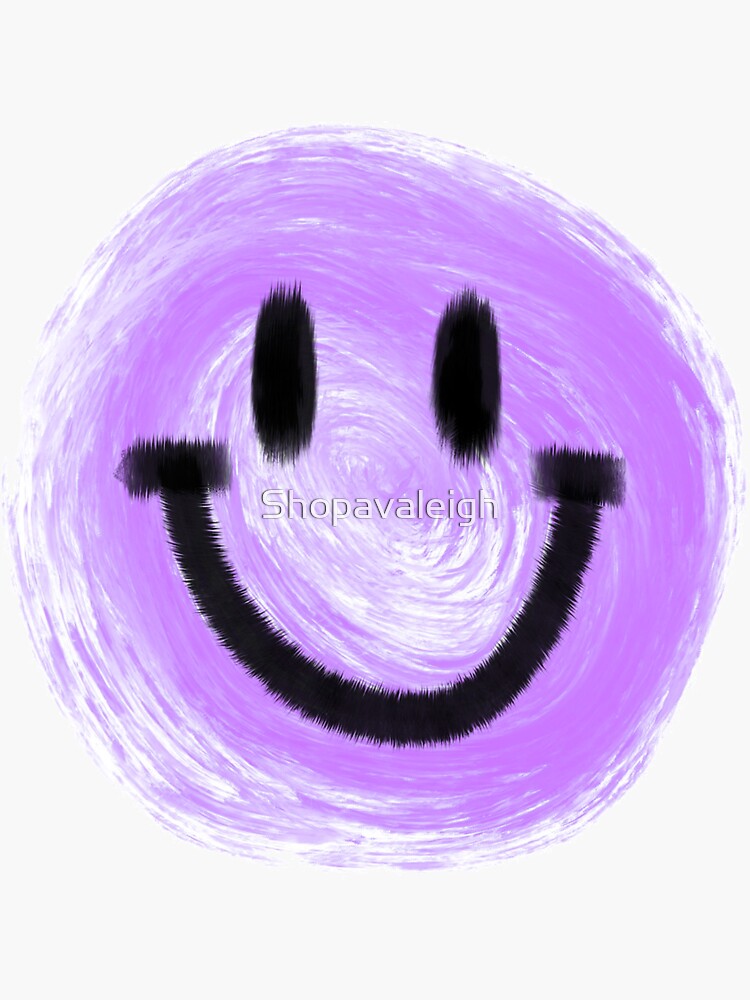 "Purple smiley" Sticker for Sale by Shopavaleigh | Redbubble