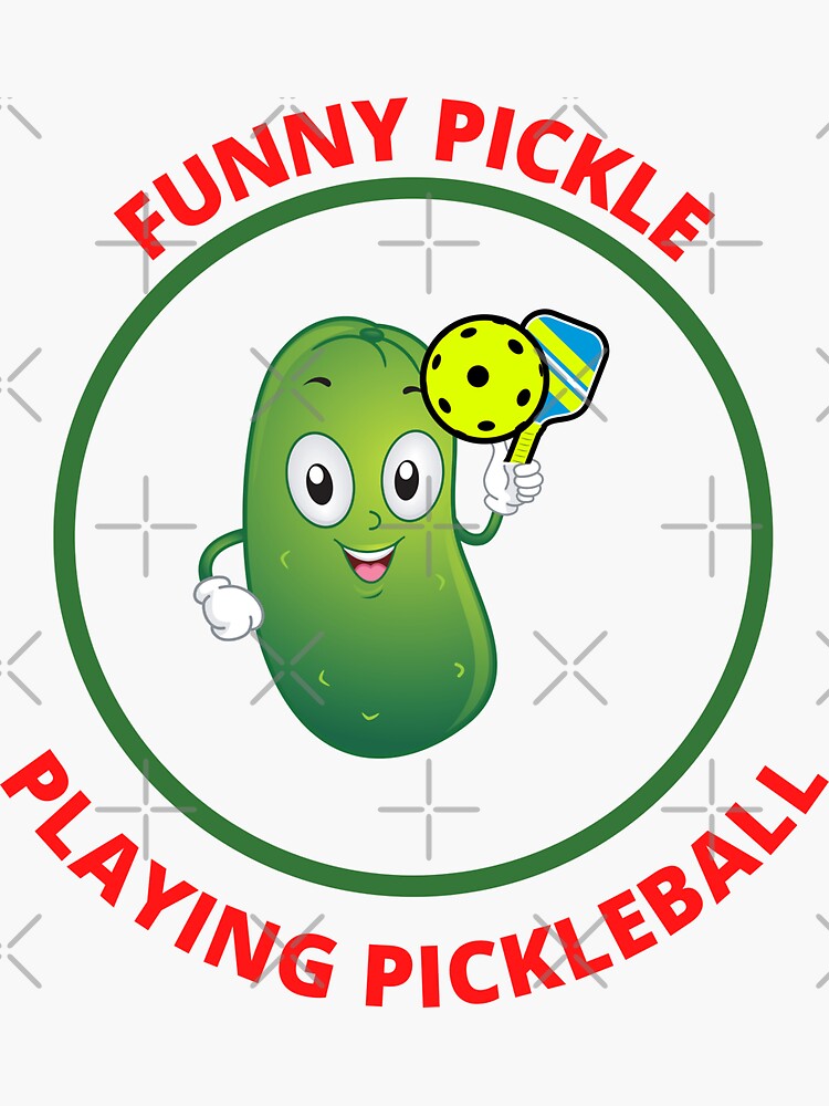 "funny pickle playing pickleball" Sticker for Sale by ContourDesigns ...