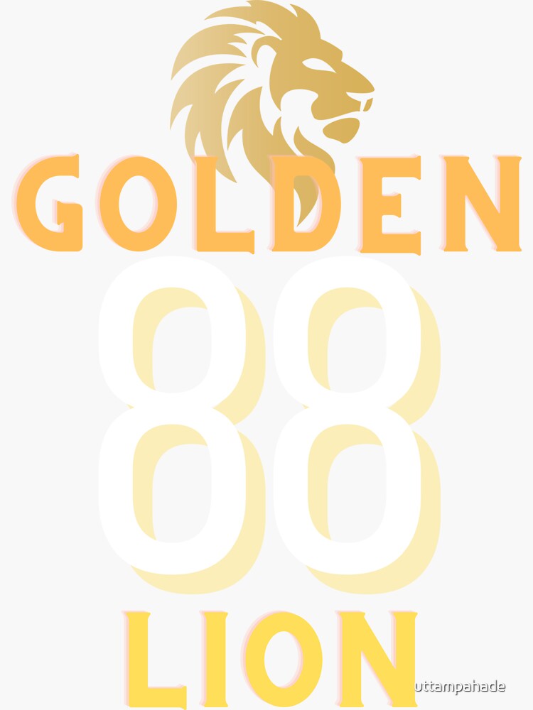 "Golden Lion " Sticker for Sale by uttampahade | Redbubble