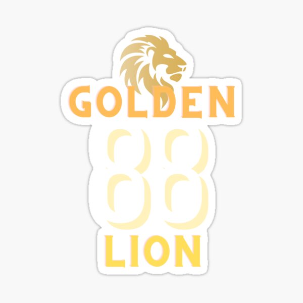 "Golden Lion " Sticker for Sale by uttampahade | Redbubble