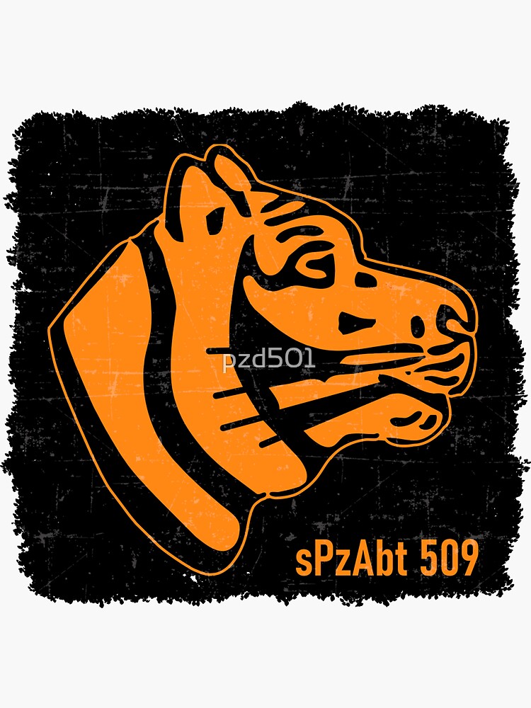 "sPzAbt 509 Heavy Panzer Battalion - Black Background Tagged - Clean Style" Sticker for Sale by ...