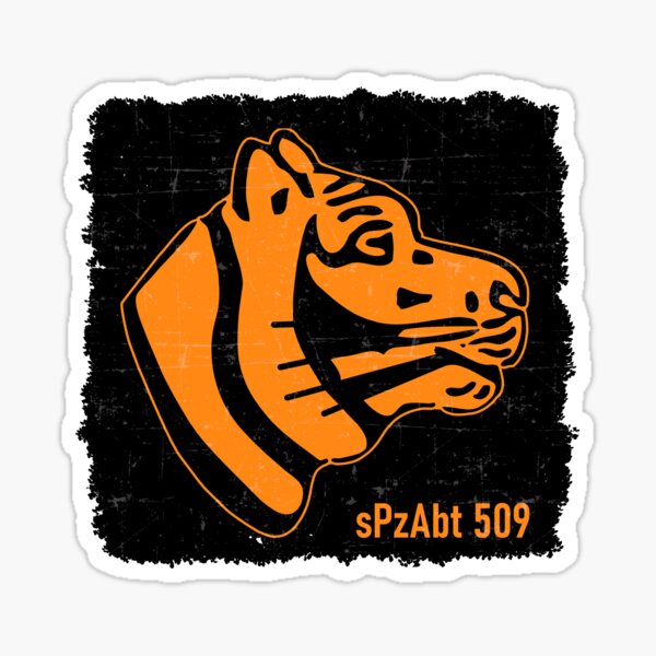 "sPzAbt 509 Heavy Panzer Battalion - Black Background Tagged - Clean Style" Sticker for Sale by ...